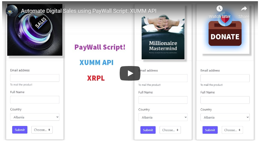 GitHub - technotip/paywall-script: Automate Digital Sales using PayWall Script: XUMM API
